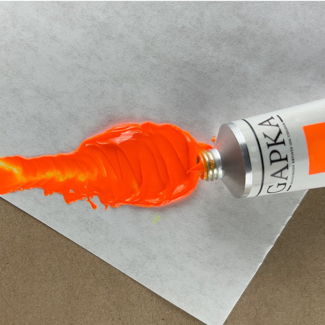 Fluorescent Artists Oil Paint Neon Orange – Gapka